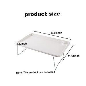 Lap Desks, Folding Laptop Bed Table with Cup Holder & Tablets Slot, Lazy Simple Laptop Tray, Portable Breakfast Tray Table for Student Dormitory Sofa Balcony (19.6x11.6inch)