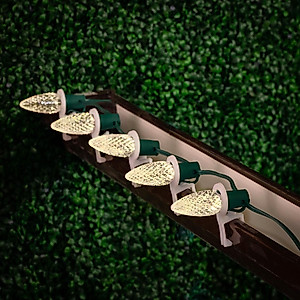 Novelty Lights 25PK C9 LED Faceted Ultra Bright Dimmable Outdoor Christmas Light Replacement Bulbs LED Replacement Bulbs, Led Bulbs, Outdoor Light Bulbs String Light Bulbs 3000K (Warm White)