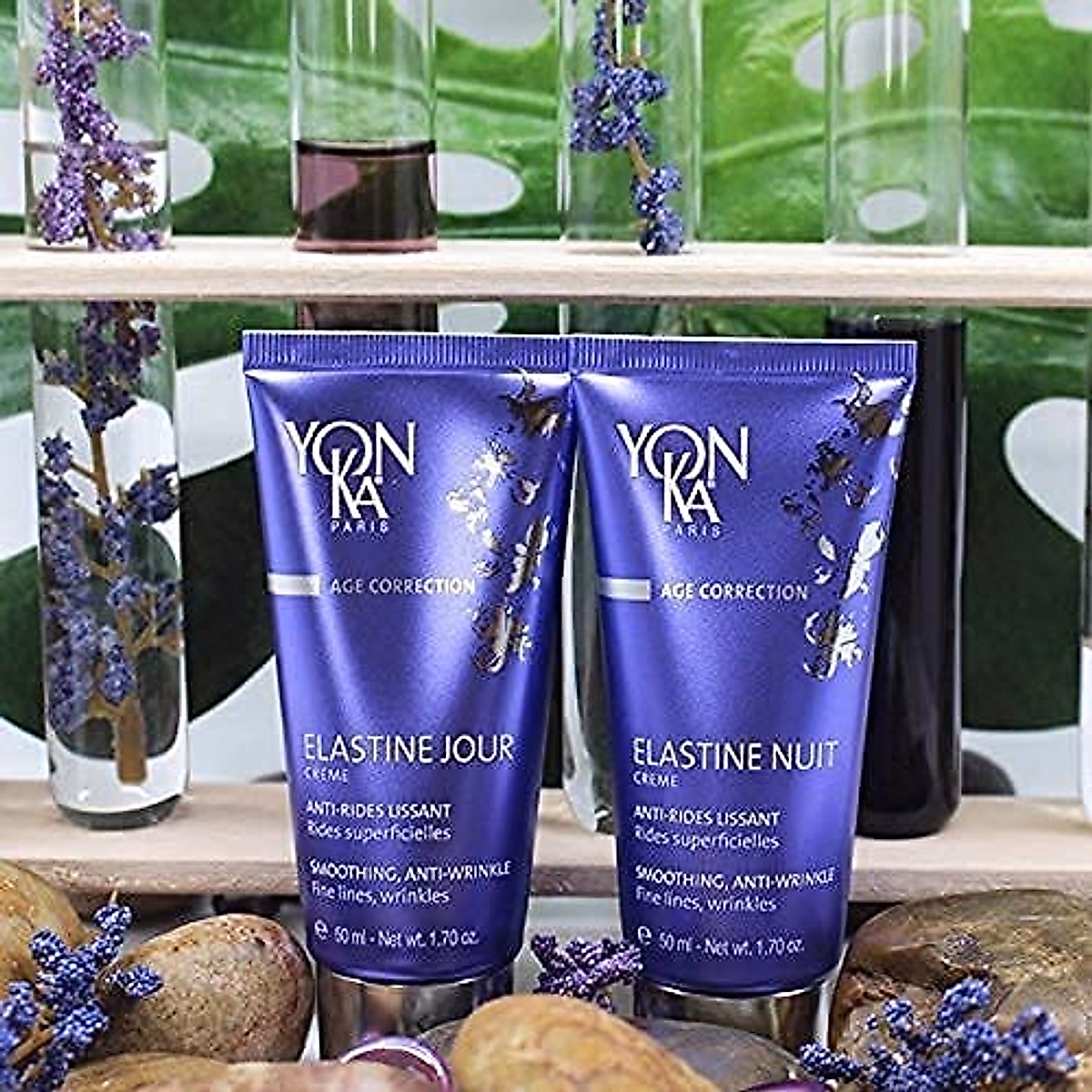 Yon-Ka Elastine Nuit Anti-Wrinkle Night Cream (50ml) Anti Aging Facial Moisturizer and Eye Cream, Soften Fine Lines and Wrinkles with Vitamin C and Elastin Peptides, Paraben-Free