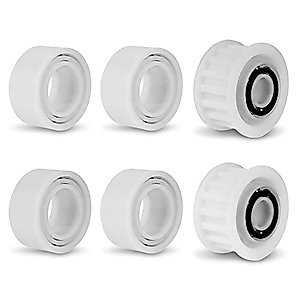 Guide Wheels 4 Pack with 2 Pack Pulley Gears Replacement Parts 3884997-R6 Compatible with Maytronics Dolphin,Nautilus CC Plus Fits M200/M400/M500 &Dx3/Dx4/Dx6 Premier Pool Cleaner Accessories