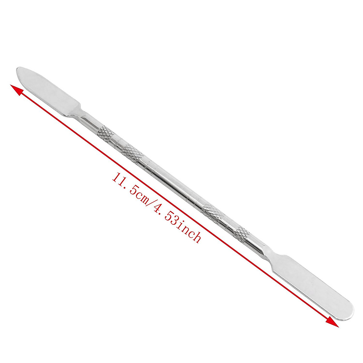 Haidong Stainless Steel Lab Mini Double Ended Spatula Stainless Steel Palette Stick Two Different Specifications Lab Spatula Micro Double Ended Spatula-2PCS