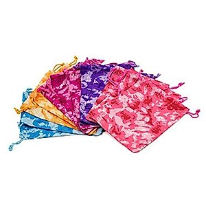 Adorox 12 Bags of Tie-dyed Camouflage Drawstring Tote Bags Party Favors Arts & Crafts (Assorted (12 Bags))