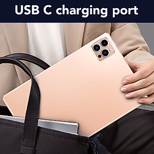 10.1 Inch Tablet for Android11, 4G Network Phone Call, 5G 2.4G WiFi Tablet PC, Octa Core 6G RAM 128G ROM, 8000mAh Battery, with Dual SIM Card Slot, Gifts for Kids (Gold)