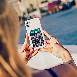 VANDEL Pocket – Stick-On Fabric Phone Wallet Stick On for Women, Cute Credit Card Holder for Phone Case, Stick On Back of Phone Fabric Sleeve for iPhone Pocket, Stretchy Wallet Phone Case