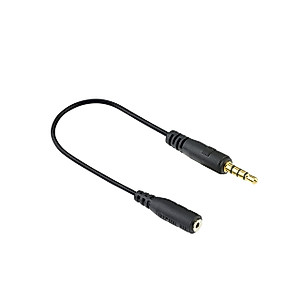 AGS Retail Ltd Compatible Replacement Chat Adapter Cable for Turtle Beach Headsets – 10cm, Black, Audio Cable with Slim Mould Design, 2.5mm Female Input to 3.5mm Male Output | Gaming Accessories