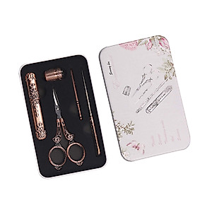 Vintage Sewing Scissors European Antique Vintage Sewing Kit Sharp Dressmaker Fabric Sewing Shears Scissor, Bronze