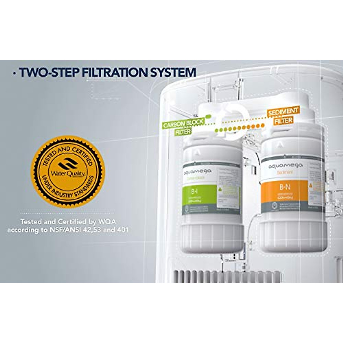 Coway Aquamega 200C Replacement Filter, 2 Piece Set, White