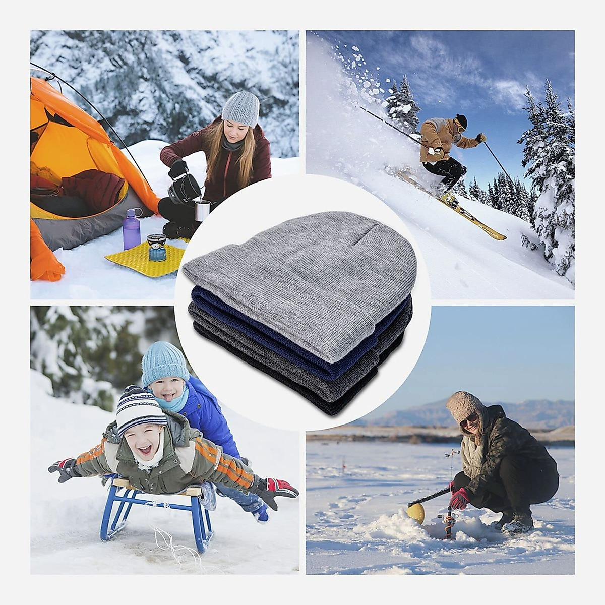 Sheriff K-9 Thin Blue Line Beanie Hat Knit Hat Cap Warmth for Men Women Hat