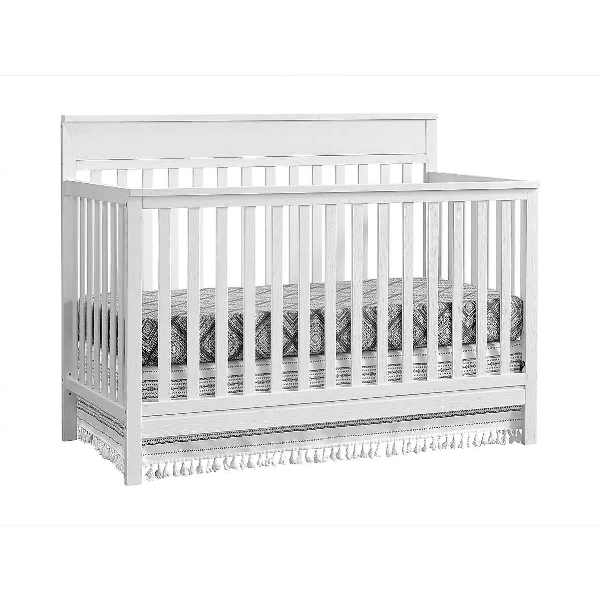 Oxford Baby Castle Hill 4-in-1 Convertible Crib, Barn White, GreenGuard Gold Certified