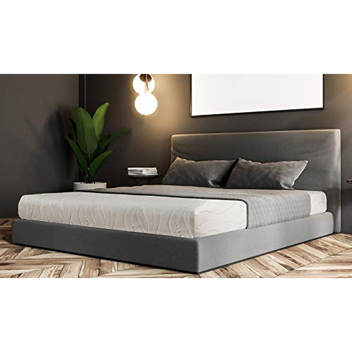 Irvine Home Collection Queen Size 8-Inch, Gel Memory Foam Mattress, Medium Firm Feel, Breathable, Cool Sleep and Pressure Relief, CertiPUR-US Certified, Temperature Balanced