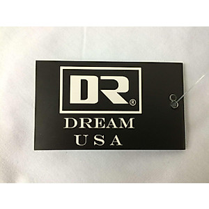 DREAM USA Men's Casual 3/4 Sleeve Baseball Tshirt Raglan Jersey Shirt White/Red Medium