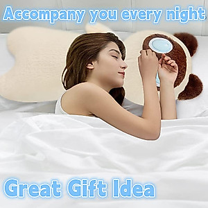 XIGUI Big Eye Cat Body Pillow,26 inches Cat Stuffed Animals Pillow,Kawaii Cat Soft Pillow,Kitten Body Pillow,Cute Plush Doll Gift for Girlfriend Kids Birthday Toys (White Cat)