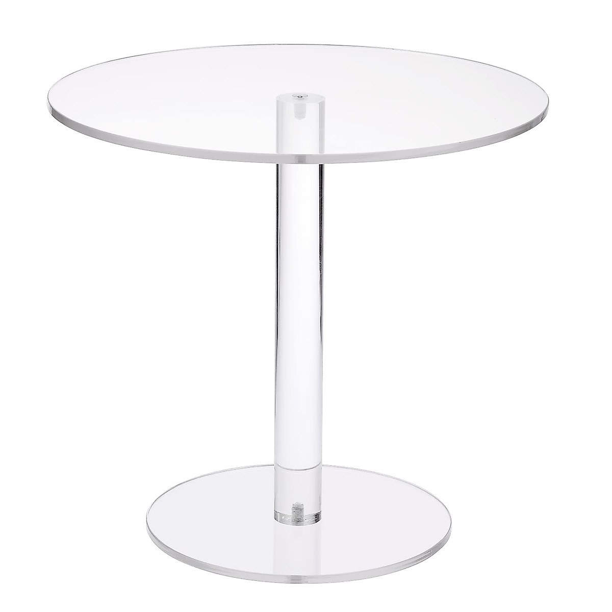KVMORZE Acrylic Cake Stand, Clear Round Cupcake Stands for Dessert Table, Dessert Cupcake Pastry Candy Display Riser for Wedding, Event, Party, Cake Holder for Cupcake Dessert Cake Pizza (9.8in)