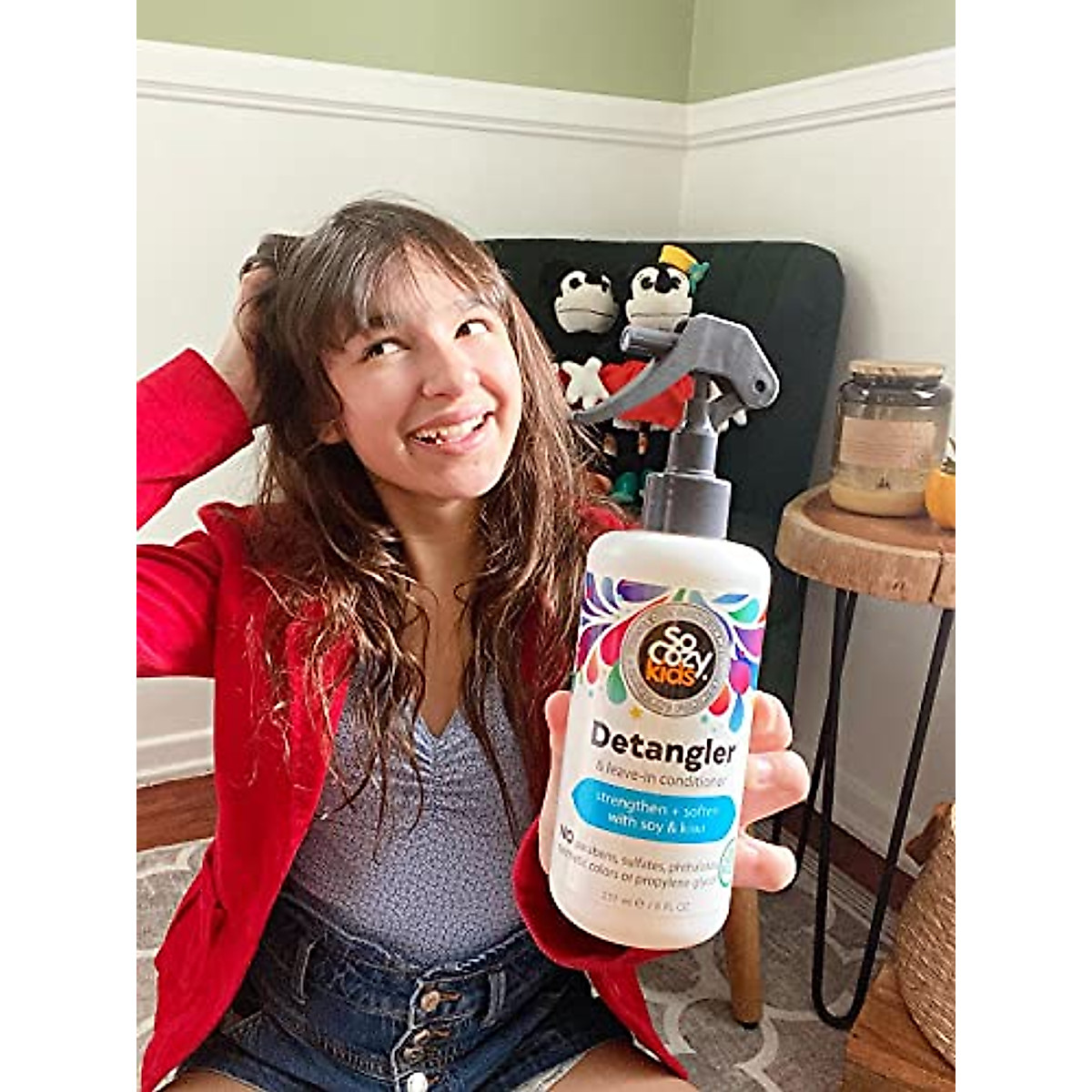 So Cozy Detangler & Leave In Conditioner Spray (8 Fl Oz) Hair Detangler Spray for Kids, Paraben-Free Leave In Hair Conditioner & Detangling Spray for Frizzy Hair, Keratin, Soy Protein & Kiwi Extract