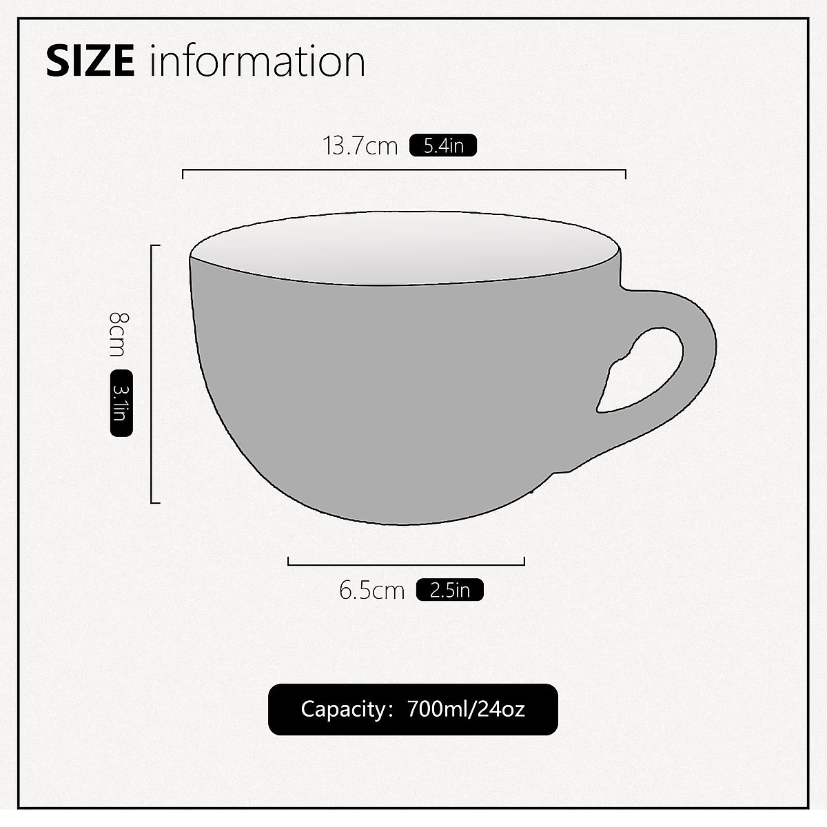 EISTEE Cereal Bowl,soup bowl,tea bowl,Large Soup Cup Ceramic Breakfast Bowl with Handle, 700ml Cereal Soup Bowl, Pumpkin Soup and Salad. Dishwasher, Microwave and Oven are Safe.-red (Color : Red)