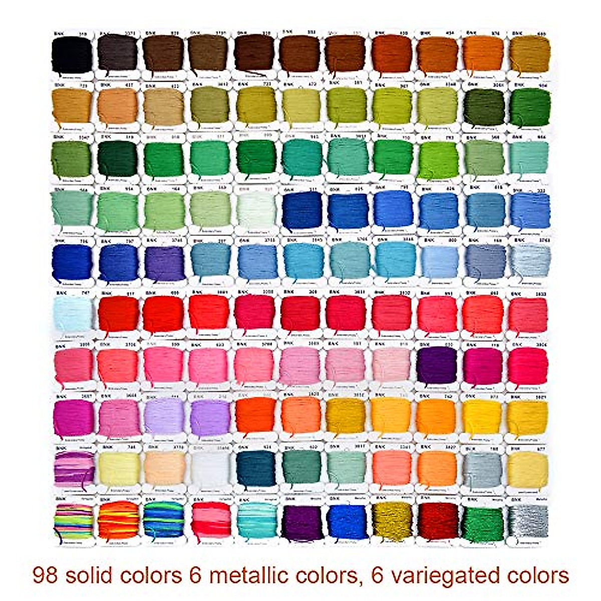 962Pcs Friendship Bracelet String Kits with Storage Box, 110 Colors Embroidery Thread and 800 Beads,52Pcs Cross Stitch Tools-Labeled with Embroidery Thread Numbers for Bobbins,Great Production Gift.