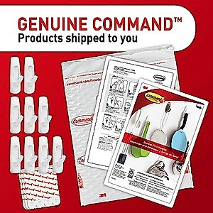 Command Medium Utility Hooks, Damage Free Hanging Wall Hooks with Adhesive Strips, No Tools Wall Hooks for Hanging Organizational Items in Living Spaces, 9 White Hooks and 12 Command Strips