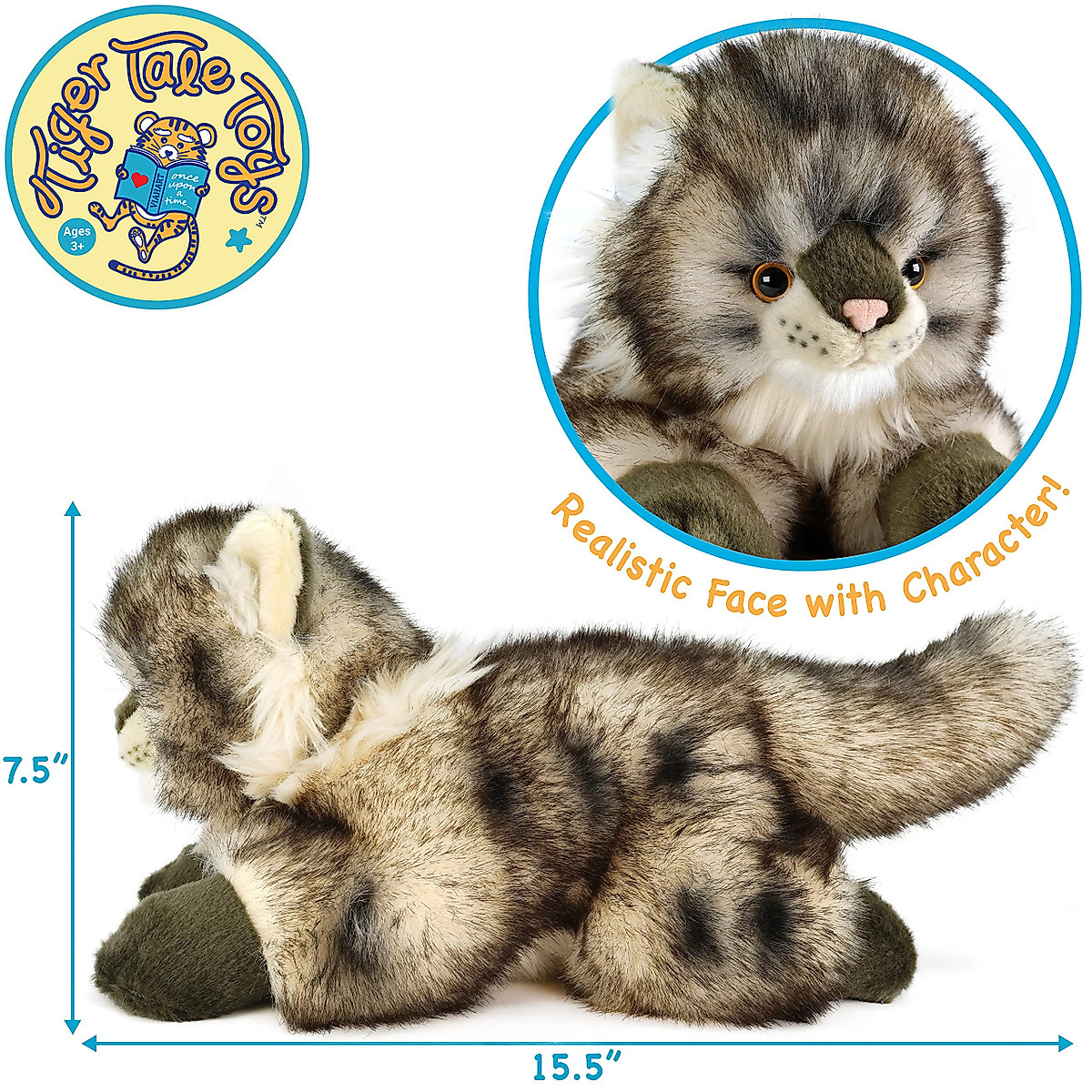 VIAHART Ricky The Maine Coon | 16 Inch Stuffed Animal Plush | by TigerHart Toys