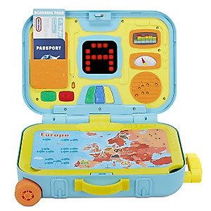 Little Tikes Learning Activity Suitcase Roll and Go Interactive LCD Screen w/Music Songs Sounds Travel Phrases, Learn Letters Numbers Shapes, Gift for Preschool Kids, Toys for Boys Girls Ages 3 4 5+