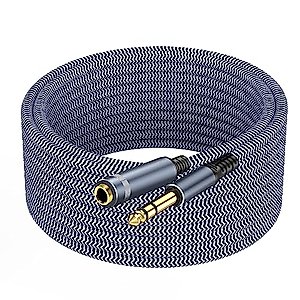 GOSYSONG 1/4 inch Extension Cable 20ft, 1/4" inch Male to Female Stereo Headphone Guitar Extension Cable, Quarter inch Headphone Extension Cable