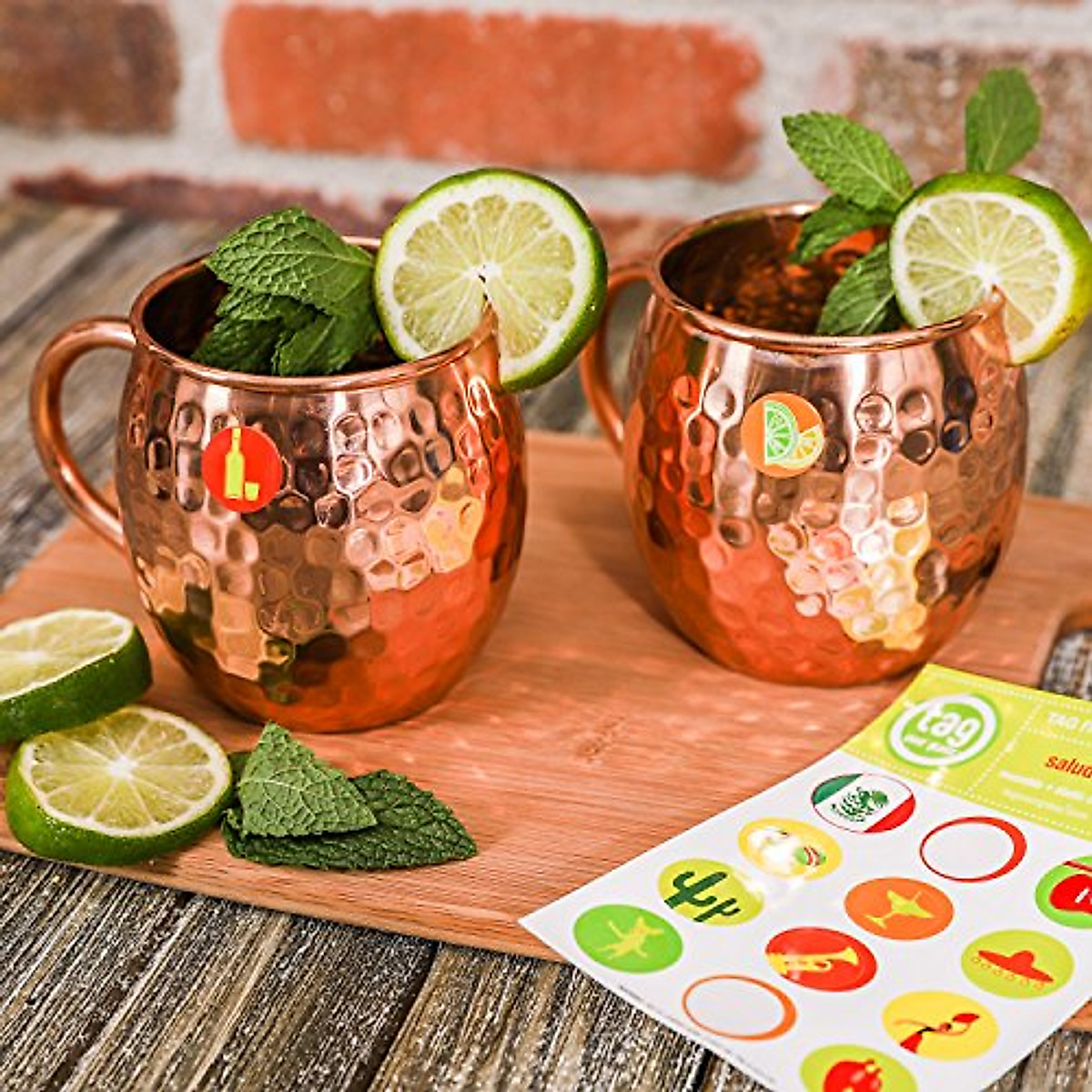 Alter Ego (2-pack) - Champagne, Beer & Wine Glass Charms - Static Cling. Unique, Reusable Wine Charms, Stemless Wine Glass Charms for Birthday, Wedding, Thanksgiving, Christmas Party Accessory