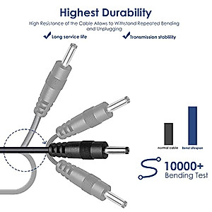 Onite 2pcs of 6.6ft 2m USB to DC 3.5x1.35mm Barrel Jack Power Cable Plugs Power Cord for USB Lights, USB Fans, Cartoon Watches, Radiators, 5V Mini Speakers, USB HUB