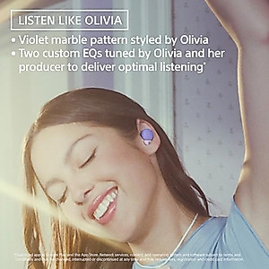 Sony LinkBuds S x Olivia Rodrigo, Truly Wireless Noise Canceling Earbud Headphones, Bluetooth Ear Buds Compatible with iPhone and Android, Violet