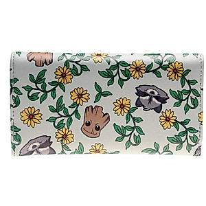 Baby Groot Trifold Satchel Fold Womens Hand Purse Clutch Wallet