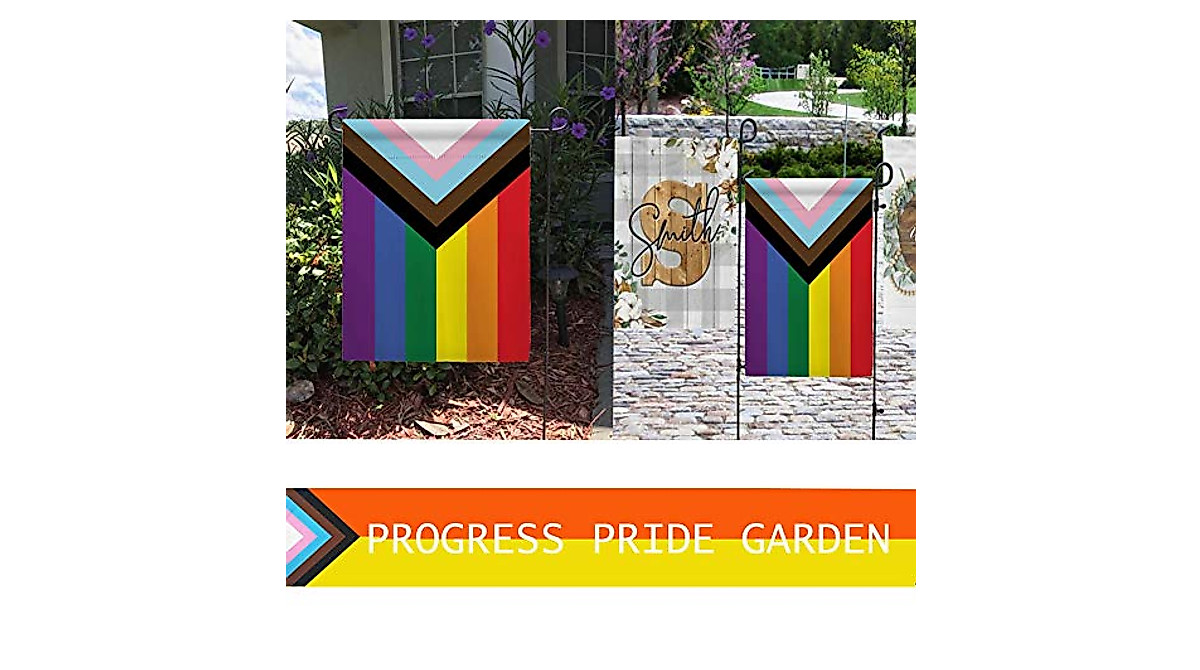Progress Pride Rainbow Garden Flag - 12.5x18 Inch