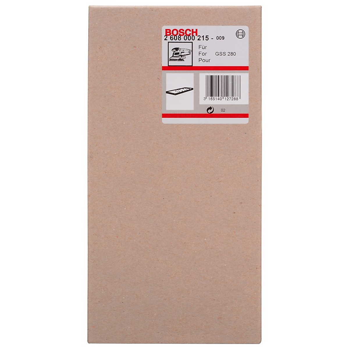 Bosch 2608000215 GSS 280 A/AE Sanding Plate, 185mm x 93mm, Blue