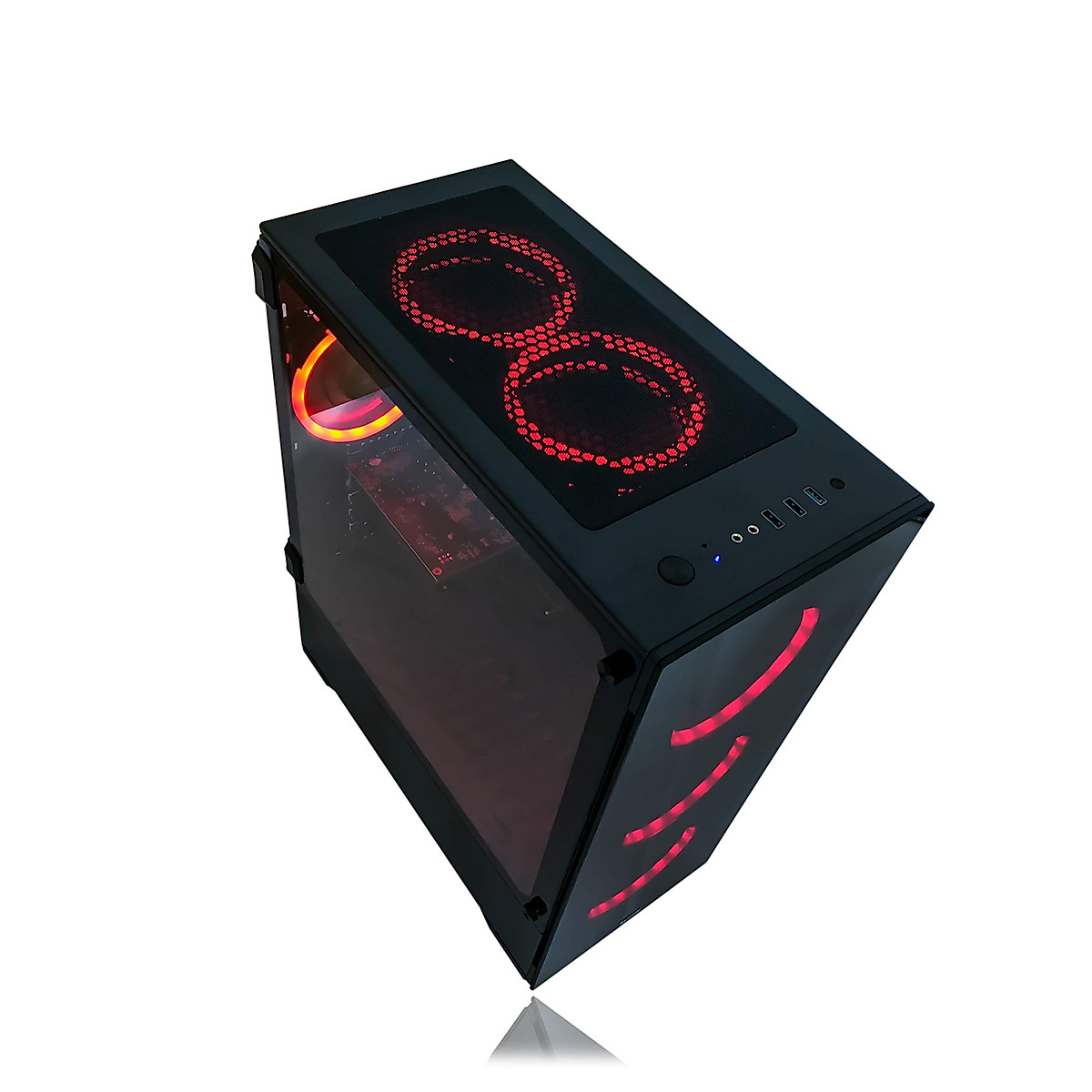 Alarco Gaming PC Desktop Computer Intel 3.70GHz,16GB Ram,512 GB SSD,Windows 11 pro,WiFi Ready,Video Card RX 580 8GB, 6 RGB Fans with Remote