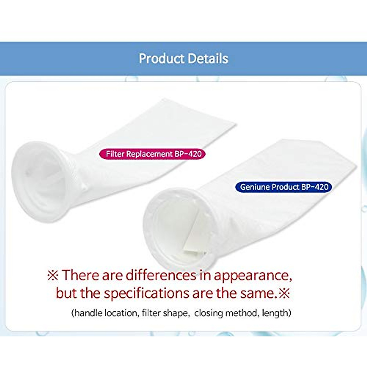 Pentek BP-420-1 Polypropylene Bag Filter Replacement 1 Micron