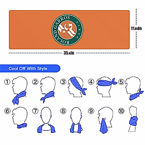 GMTKPH French Open Tennis Tournament Quick Drying Sport Towel for Sweat Soft Hand Towel Gym Sports Face Towels (11.81 * 35.4 Inch)