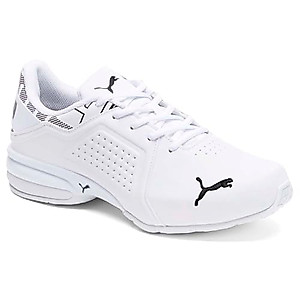 PUMA Mens Viz Runner Repeat Wide Running Sneakers Shoes - White - Size 12 M