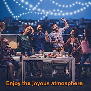 QITONG White Solar Fairy Lights Outdoor Waterproof, 2 Pack Each 33ft 100 LED Solar String Lights, 8 Modes Silver Wire Solar Christmas Twinkle Lights