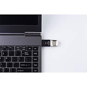 Lexar 64GB Jumpdrive Fingerprint F35 USB 3.0 Flash Drive for Storage Expansion and Backup, Up to 250MB/s Read, Black/Silver (LJDF35-64GBNL)
