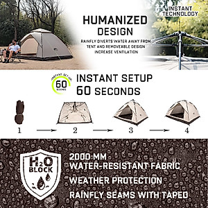 Happy Travel 1/2/3/4 Person Camping Tent, Instant Easy Pop Up Tents for Camping,Automatic Waterproof Family Camping Tent, Easy Set Up Tent,Portable Windproof Dome Tent for Camping Hiking & Traveling