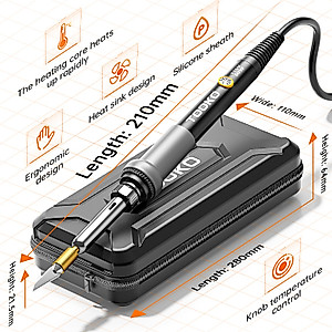 96pcs Wood Burning Kit, Professional Wood Burner Pen Tool, Creative Tool Set Adjustable Temperature WoodBurner for Embossing/Carving,Suitable for Beginners,Adults