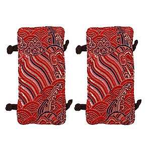 HEMOTON 2pcs Teapot Handle Gloves Pot Handle Covers Kettle Handle Cover Decorative Handle Cover Tea Pot Hot Handle Cover Pot Handle Mitt Tea Pot Holder Pan Tea Ceremony Accessories Cloth
