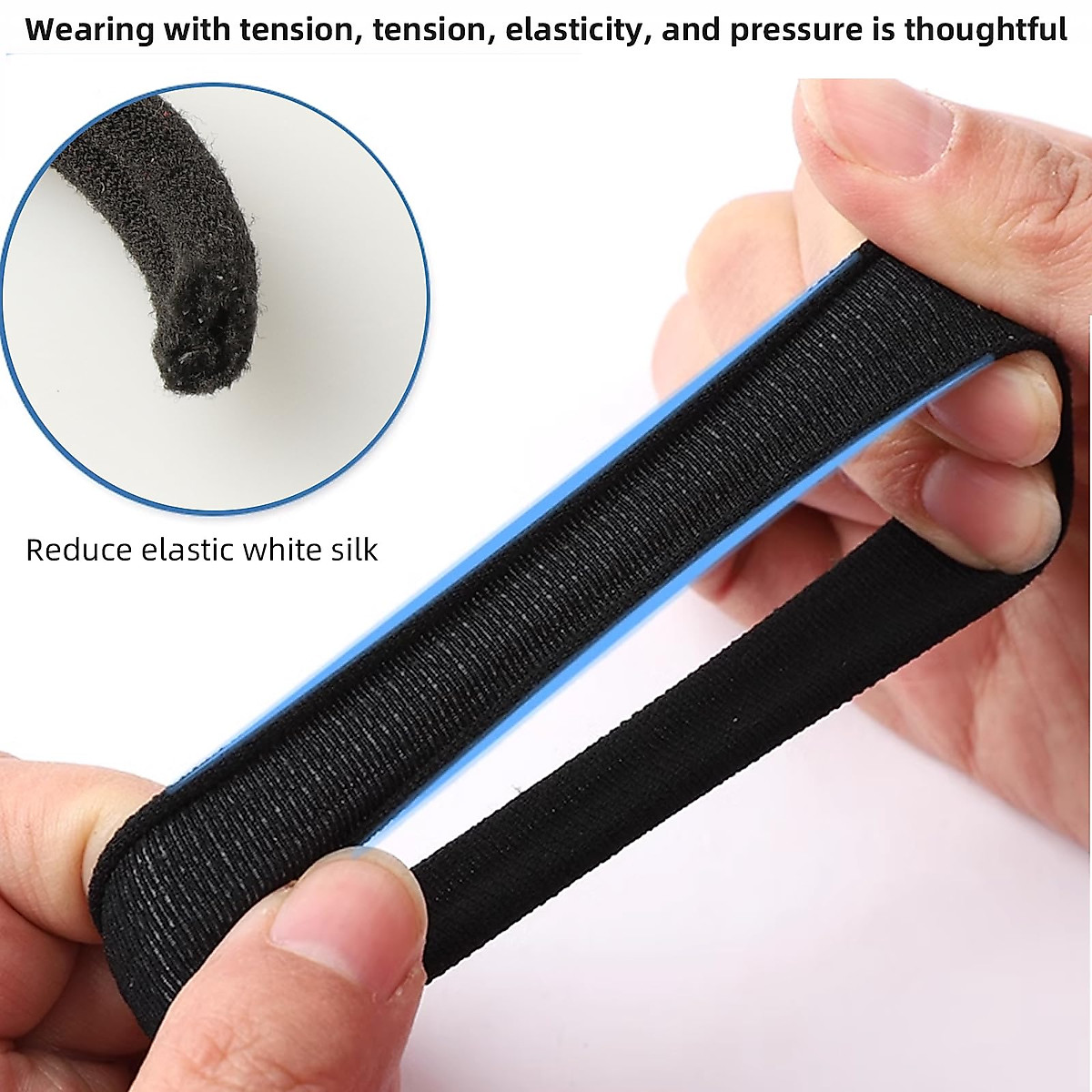 Antye Hair Tie, 100Pcs Black Onyx - Soft Cotton, Seamless Hair Elastic for Thick or Thin Hair, No Snag, Dent or Breakage, Baseball & Tennis Suitable, All Age Friendly