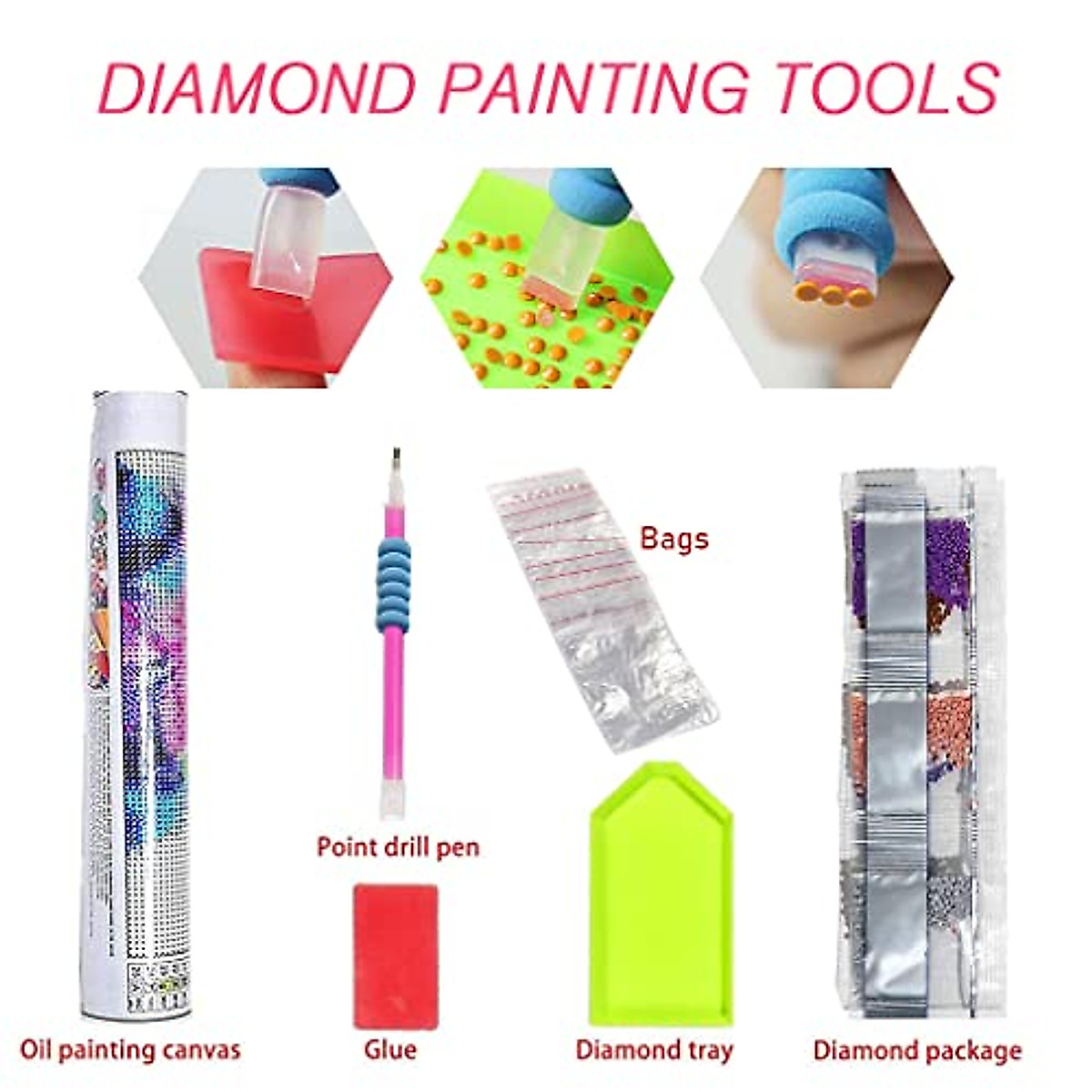 WUSARPLY Lotus Flower Diamond Painting Kits for Adults - 5D Diamond Art Kits Full Drill Diamond Dots Paint with Diamonds Gem Arts and Crafts for Beginner Kids Home Wall Decor 11.8''x15.8''