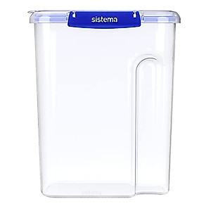 Sistema KLIP IT PLUS Cereal Storage Container | Airtight 4.2 Litre Food Pantry Storage Container | 4.2L | BPA-Free