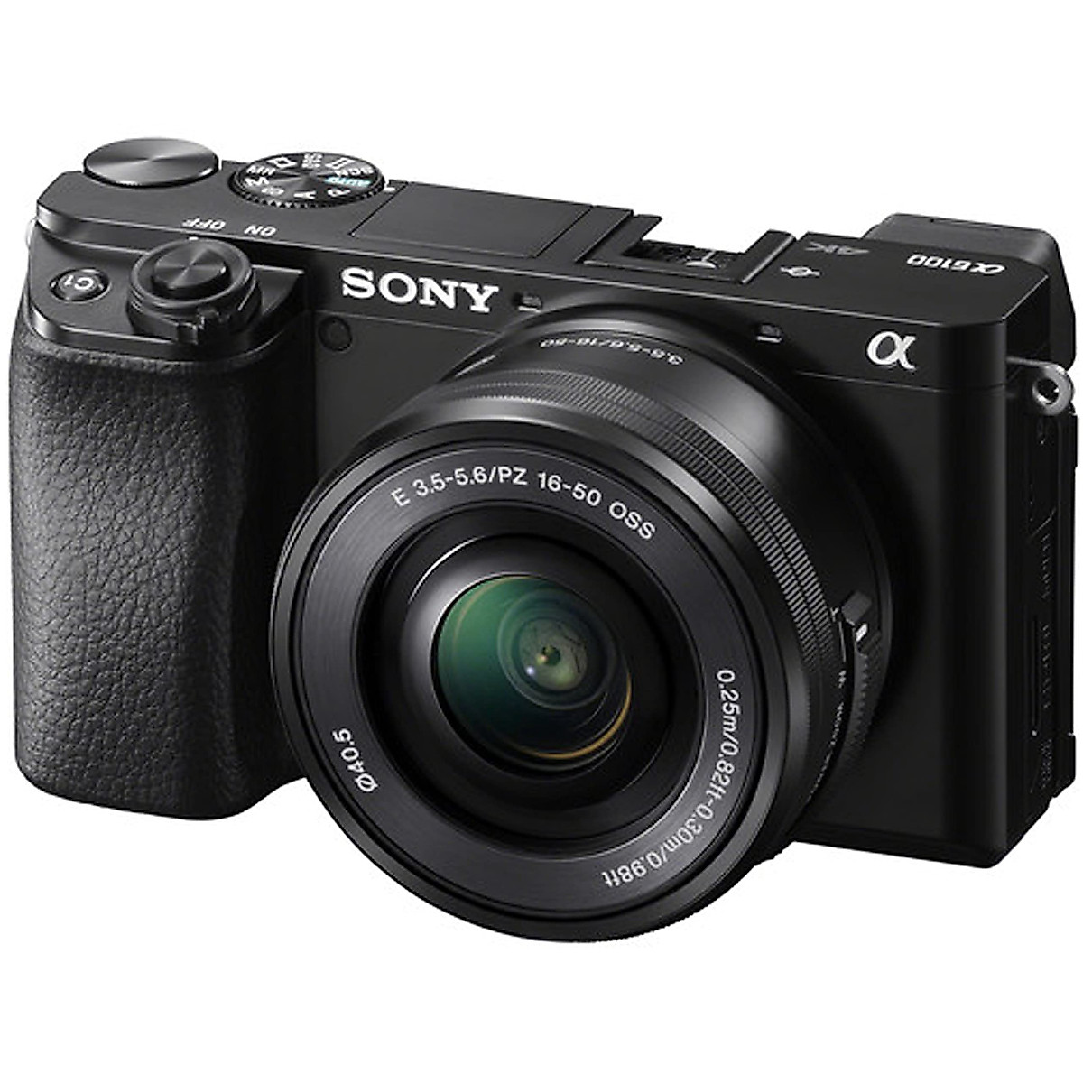 Sony a6100 Mirrorless Camera w/E PZ 16-50mm f/3.5-5.6 OSS Lens + E 55-210mm f/4.5-6.3 OSS Lens + 420-800mm f/8.3 HD Lens + 2X 64GB Memory, Case, Filters, Tripod, More (35pc Bundle)