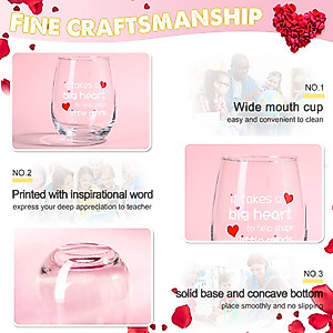 Patelai 2 Pieces Teacher Wine Glasses, Teacher Gifts for Women or Men, Thank You Gift Ideas 15 oz Wine Glass Appreciation Birthday Graduation Gifts for Teachers and Professors