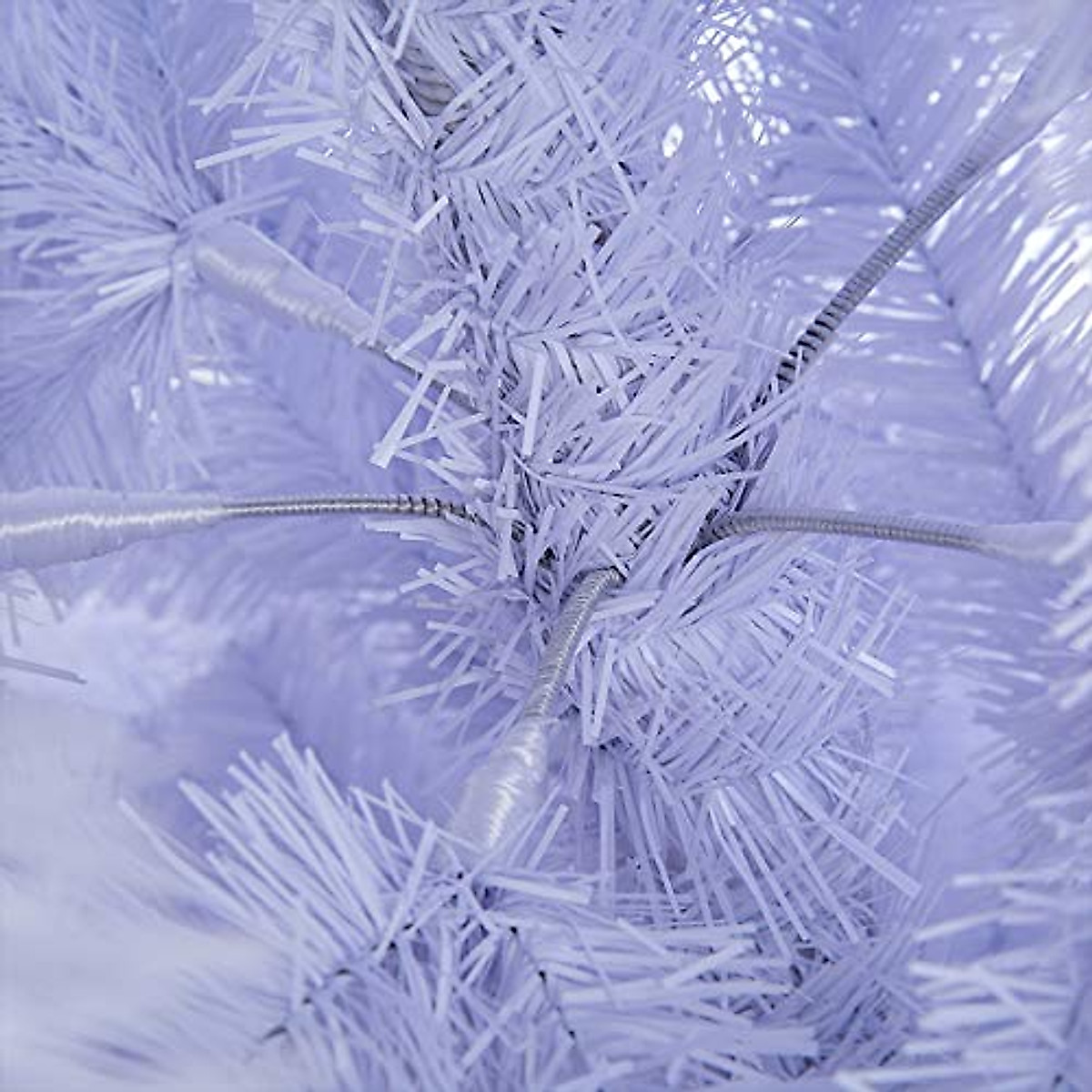 Sunnyglade 6 FT Premium White Artificial Christmas Tree 1000 Tips Full Tree Easy to Assemble with Christmas Tree Metal Stand for Indoor and Outdoor Use (6FT)