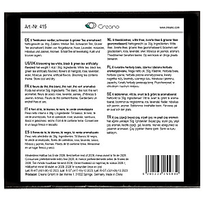 Creano Tea Flowers Mix 6pcs Set Blooming Tea, Green Tea, White Tea & Black Tea in Elegant Magnetic Box with Silver Embossing