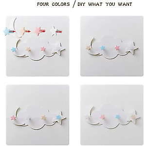 BOSGAS Adhesive Wall Hook for Kids Room,Decorative Wall Mounted Hooks Rack for Hanging Hair Clips,Headwear, Wallets,Hats,and Towels,Kids Coat Hook Rack for Boys and Girls,Easy to Use