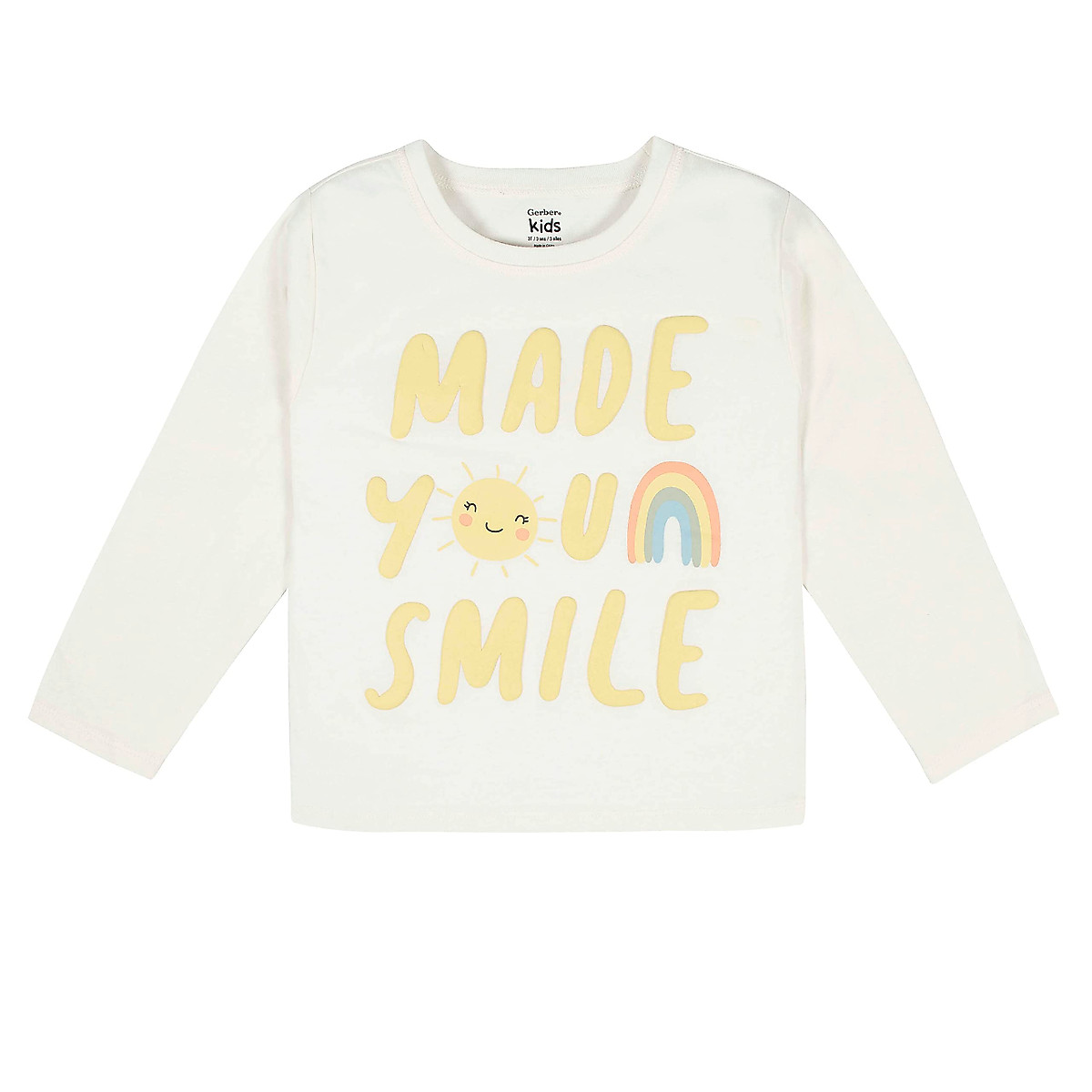 Gerber Baby Girls Toddler 2-Piece Long-Sleeve Tee & Pleated Skirt Set, Smile Plaid, 18 Months