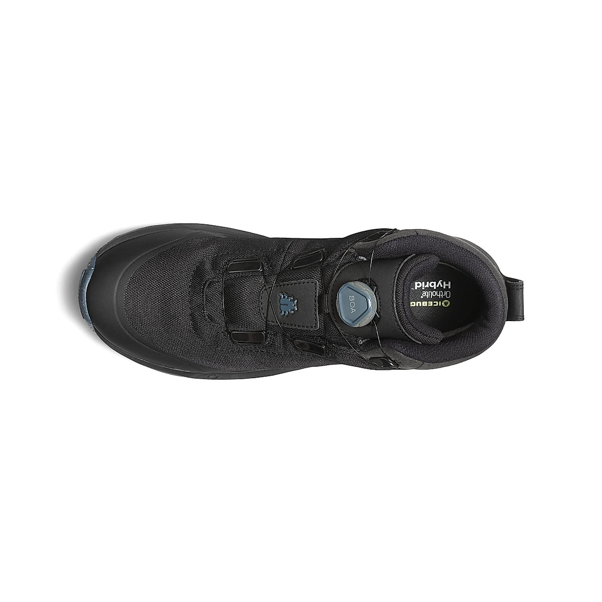 Icebug Mens Stavre BUGrip GTX Hiking Boot with Carbide Studded Traction Sole, Black/Petroleum, 09.5