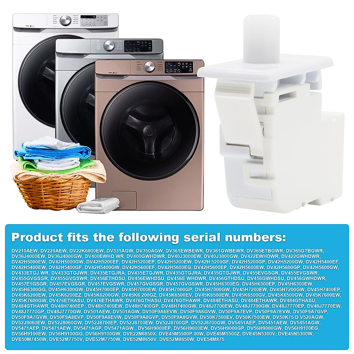 DC64-00828B Dryer Door Switch Replacement for Samsung Dryer Compatible with DC64-00828A PS4210964 2071594 AP4578931